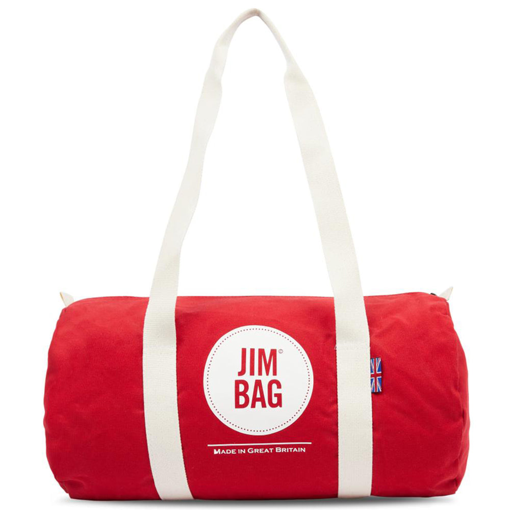 Red & Cream Barrel Bag – JIMBAG