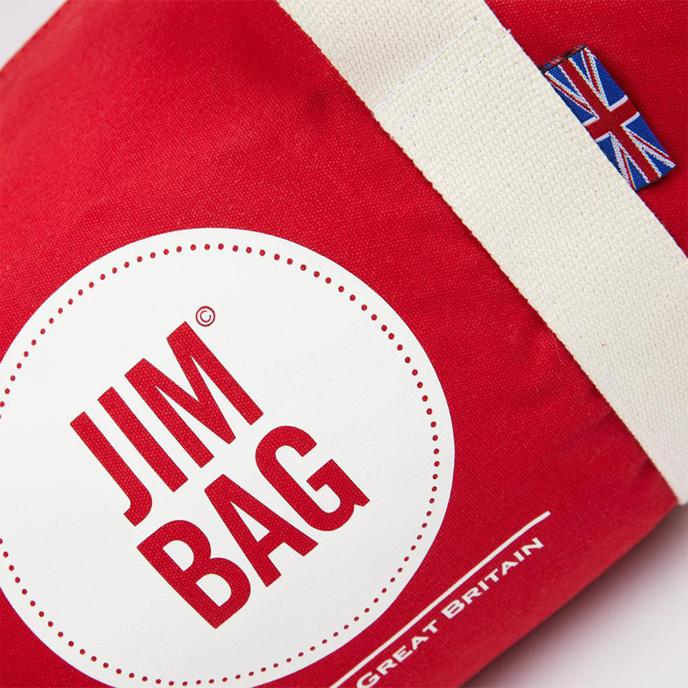 Red & Cream Barrel Bag – JIMBAG