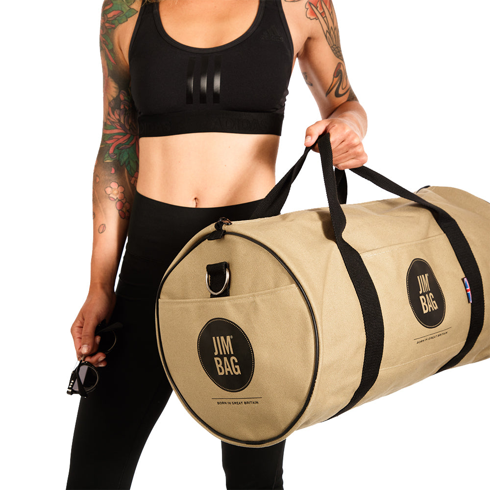 Camel & Black Holdall Bag – JIMBAG